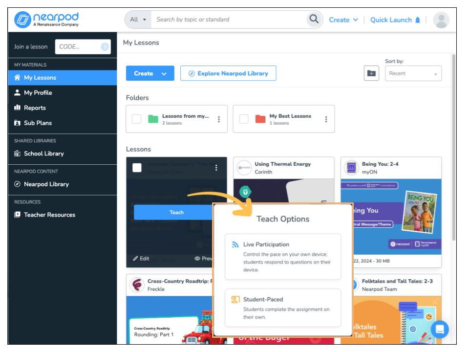 Launch a Nearpod lesson, video, or activity – Nearpod: Student ...